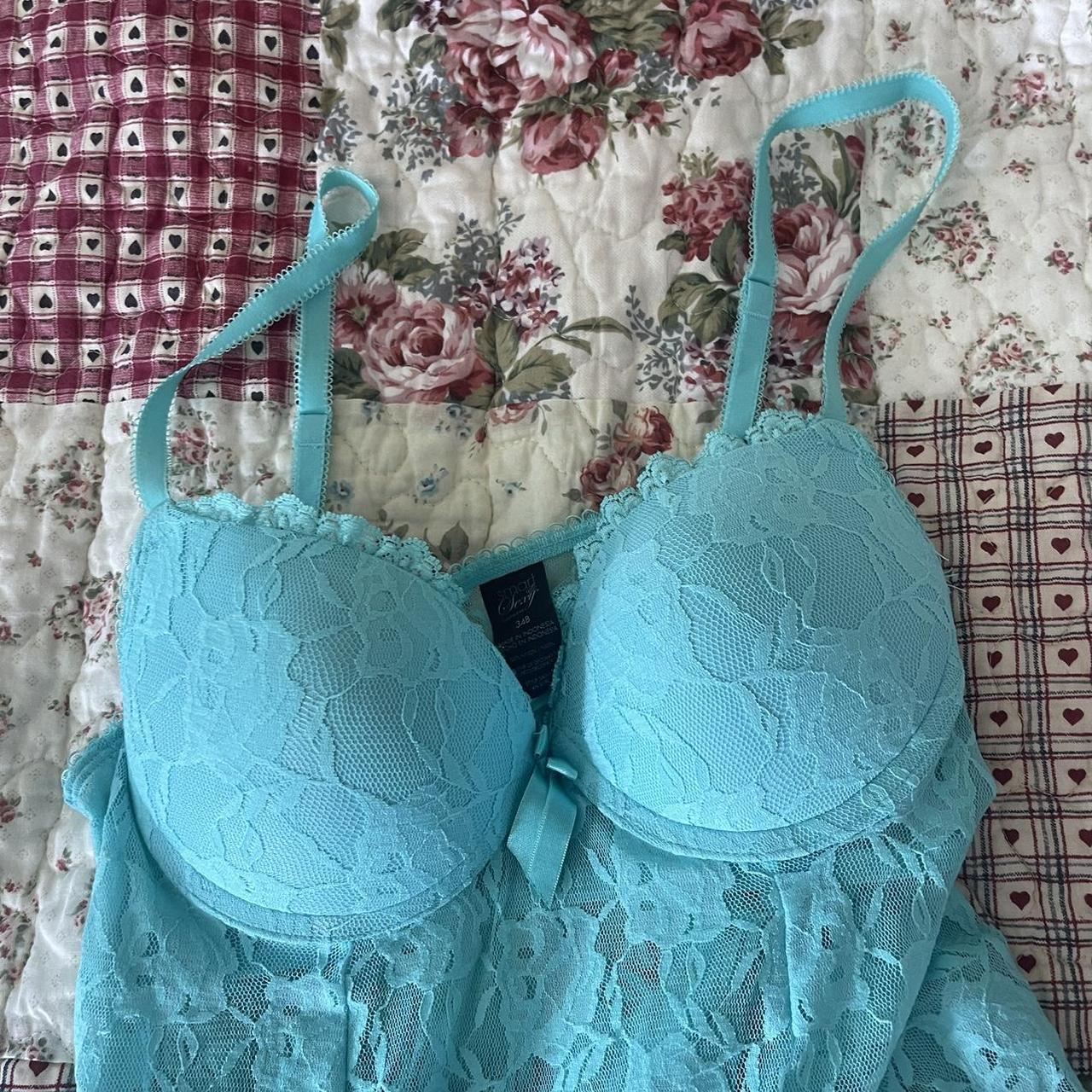 y2k h2o smart & sexy sleepwear lingerie teal 34B - Depop