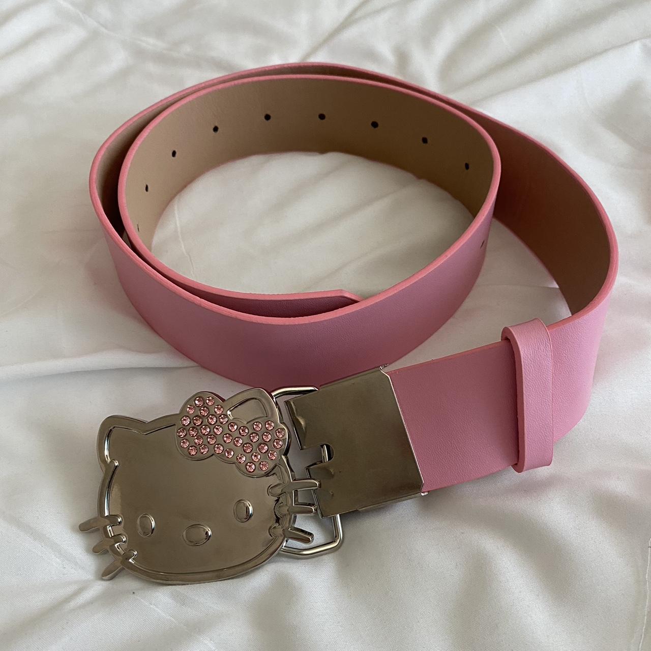 hello kitty rhinestone belt fits size... - Depop