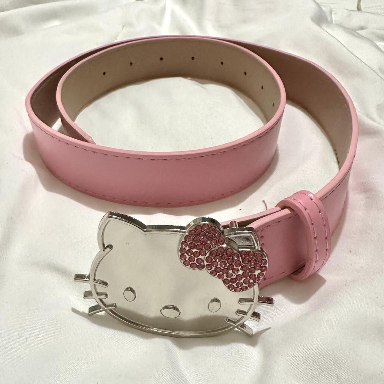 hello kitty rhinestone belt fits size 26 #hellokitty... - Depop