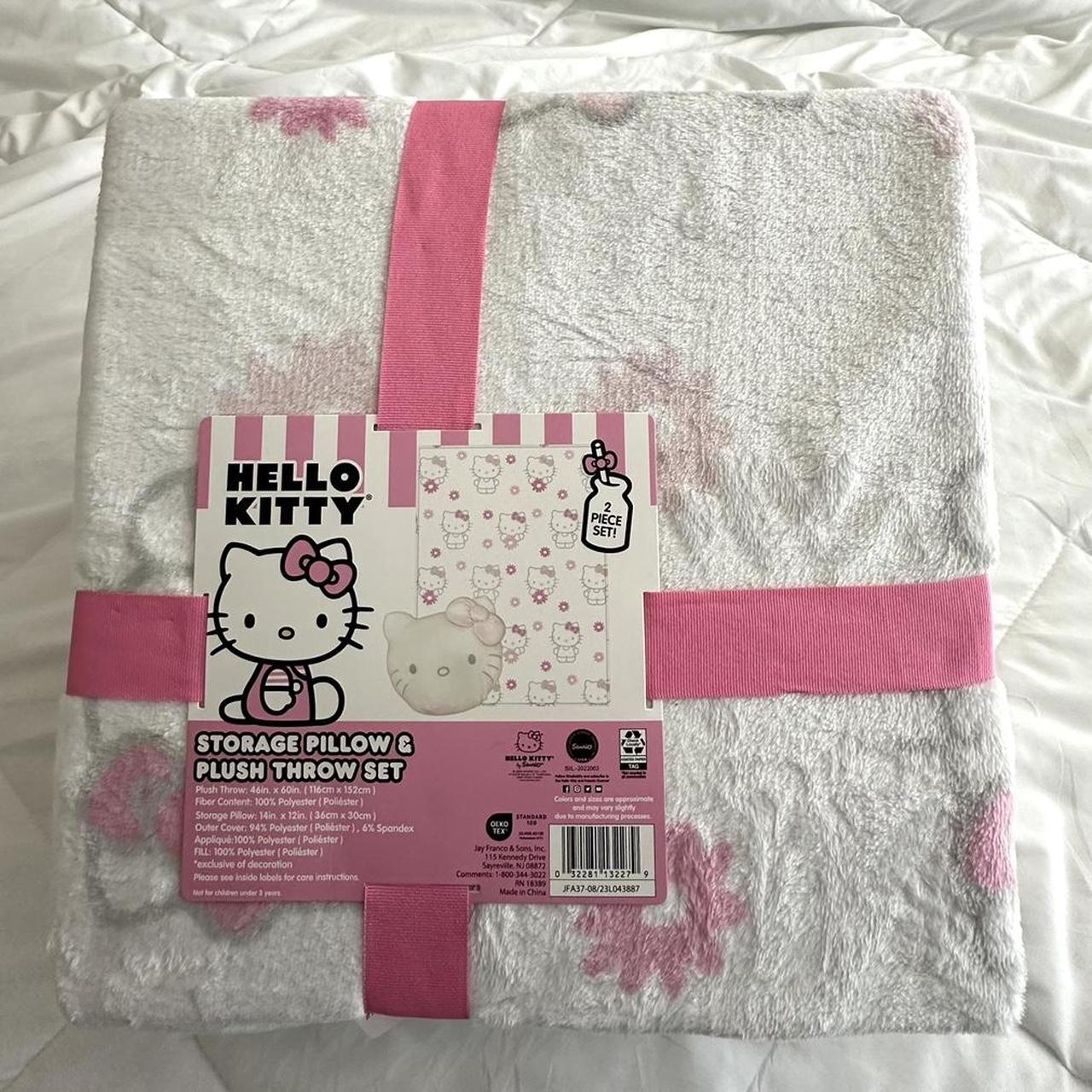 hello kitty blanket with pillow blanket size: 46in x... | Depop