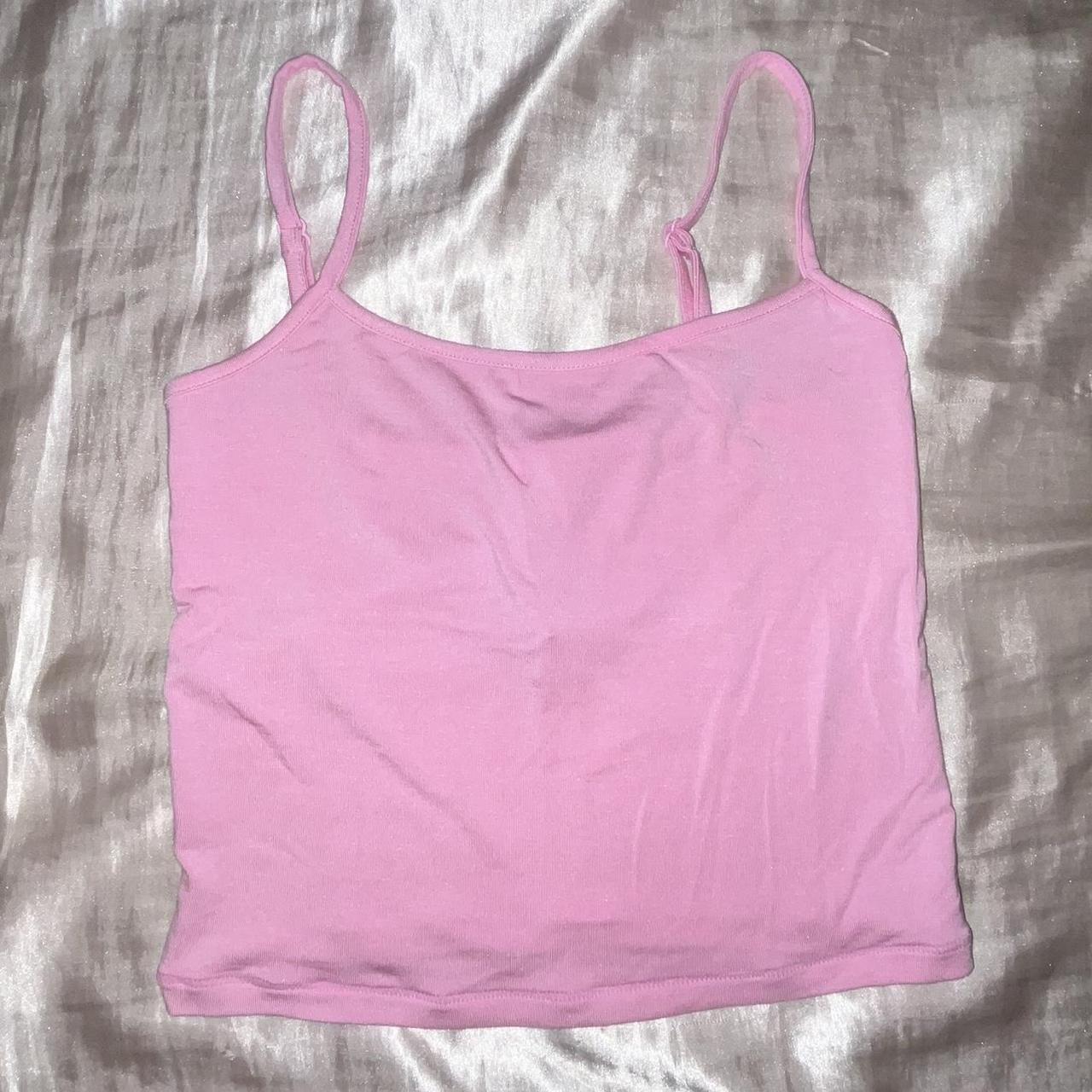 limited edition pink skims cropped cami XS- very... - Depop