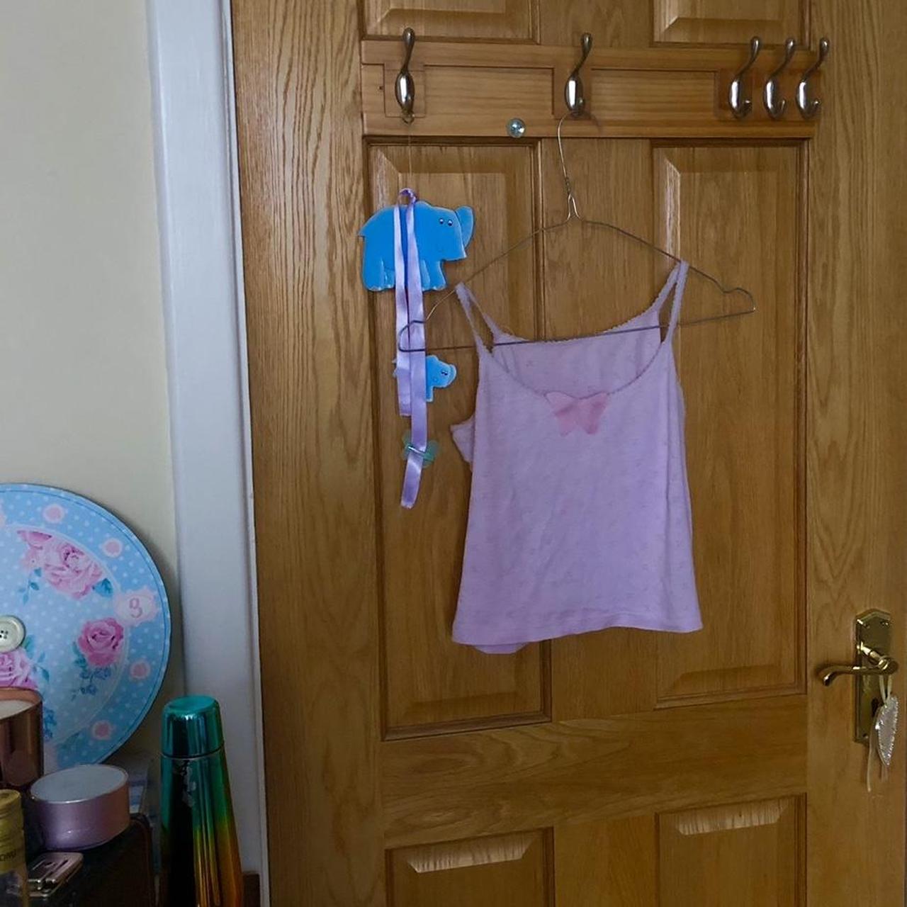 Pale baby light pink cami camisole vest with... - Depop