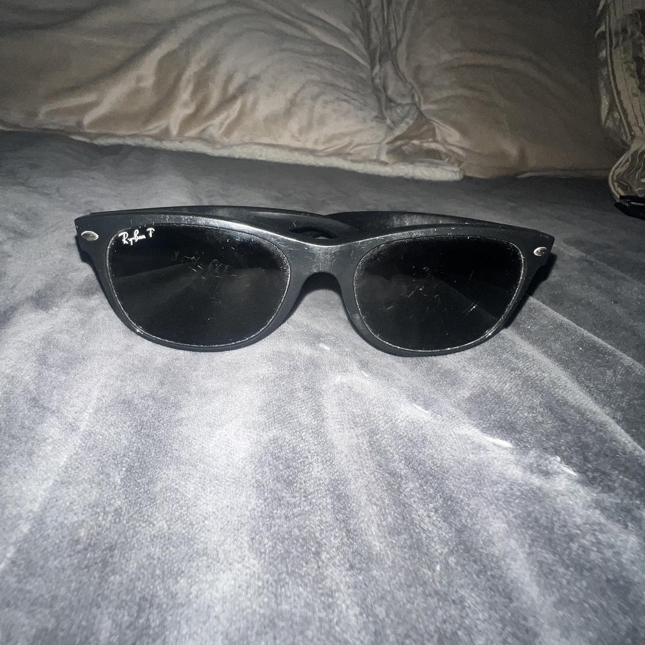 Super beat up Ray-Ban one eyeglass cracked both... - Depop