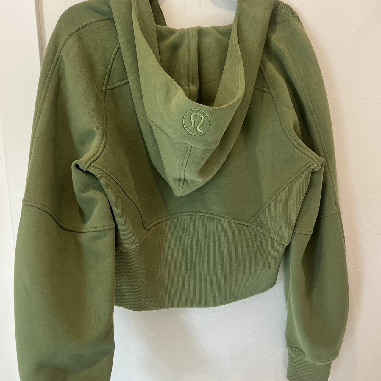 lululemon green crop zip!! size xs/s! in great... - Depop
