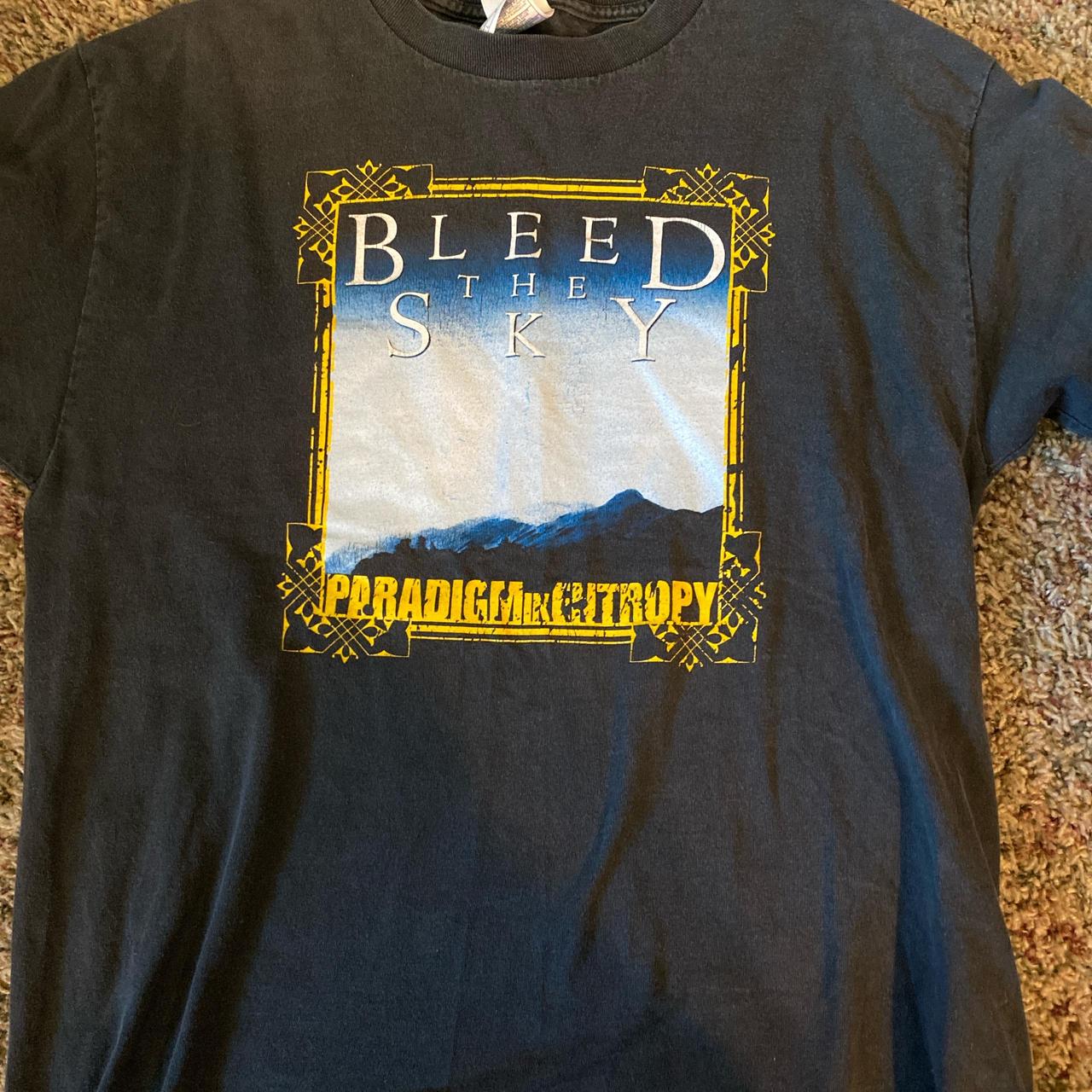 OG Bleed the Sky band tee from early 2000s been worn... - Depop