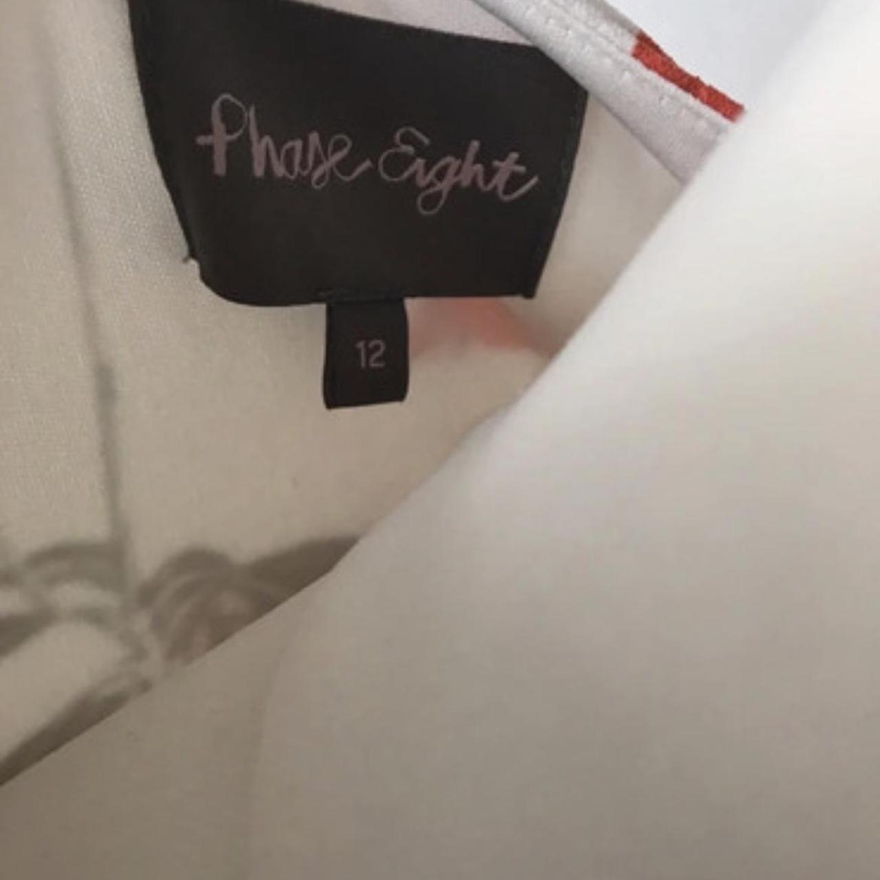 Phase Eight White Floral Summer Evening Pencil Dress... - Depop