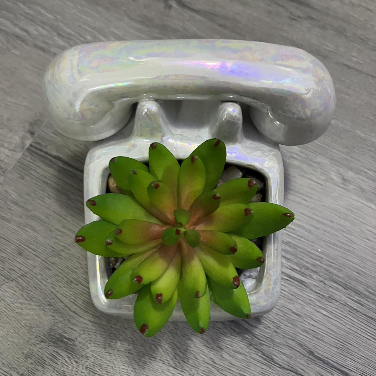Holographic Decor Telephone plant decor - Depop