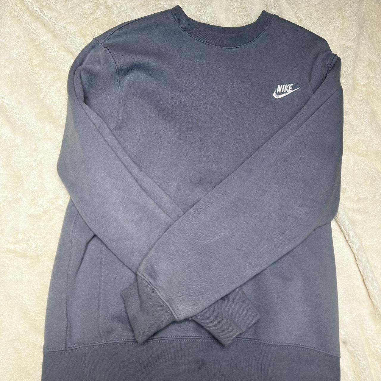 light blue nike crewneck size small, in very good... - Depop