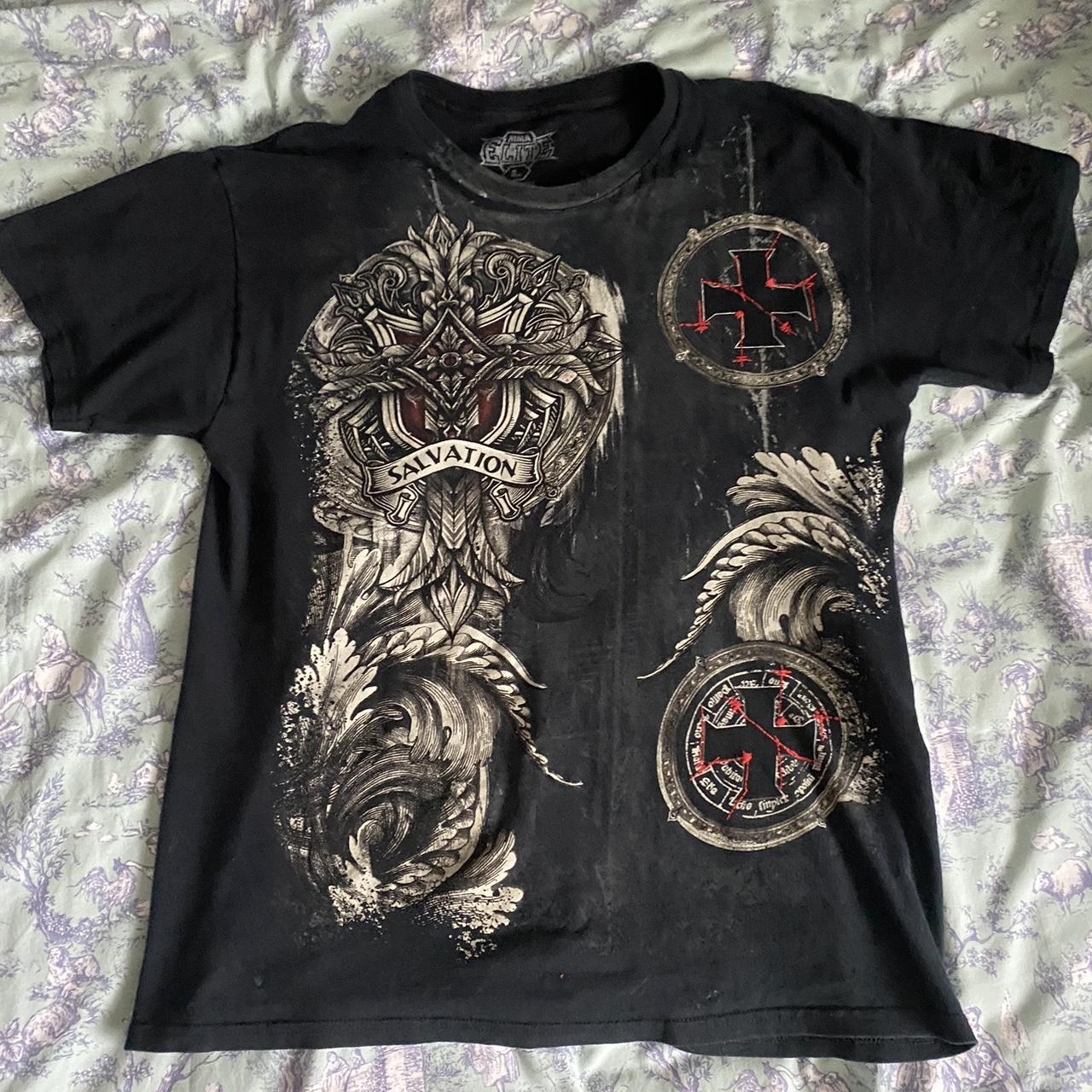 MMA Elite Salvation Cross T shirt Size L (slightly... - Depop MMA Elite Salvation Cross T shirt Size L (slightly... - Depop