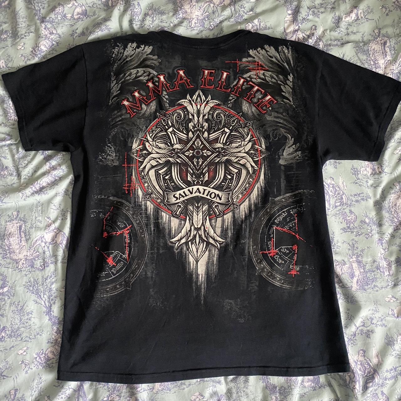 MMA Elite Salvation Cross T shirt Size L (slightly... - Depop MMA Elite Salvation Cross T shirt Size L (slightly... - Depop