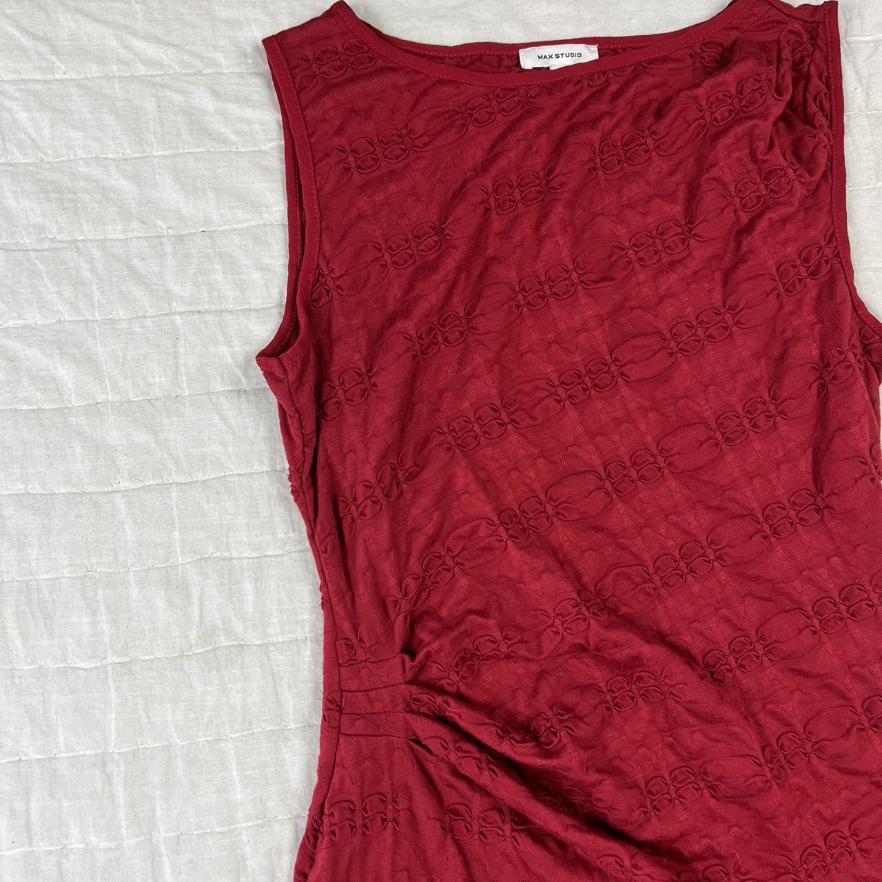 Max Studio Women's Red Dress | Depop