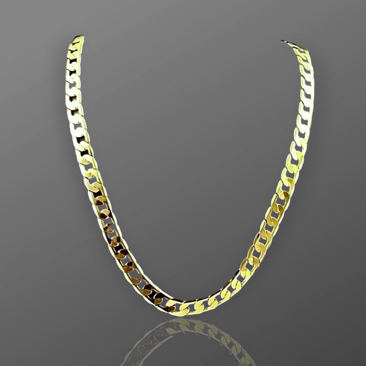 18KGF Gold Filled Over Copper Cuban Link Heavy Chain... - Depop