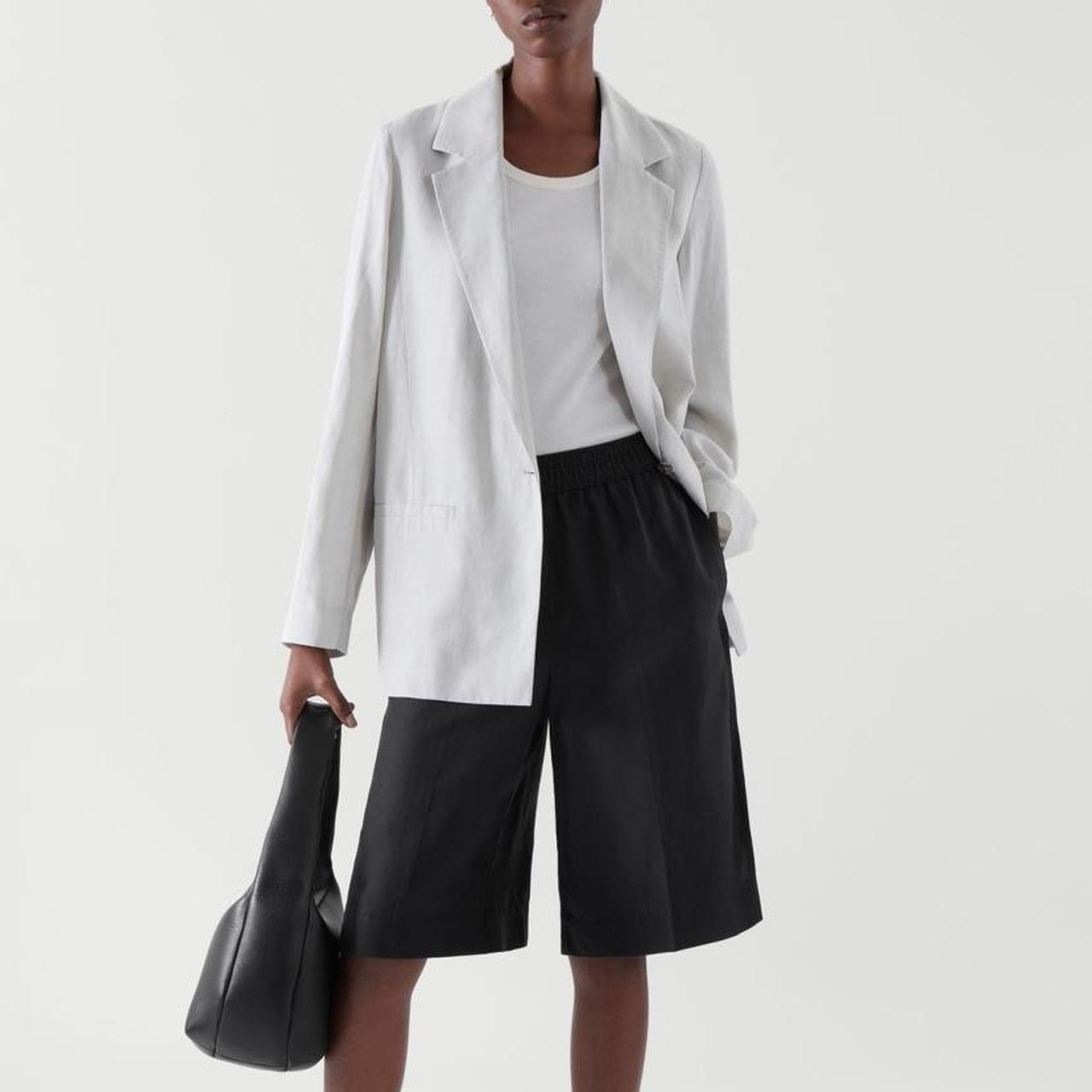 Cos black linen blend shorts 36... - Depop