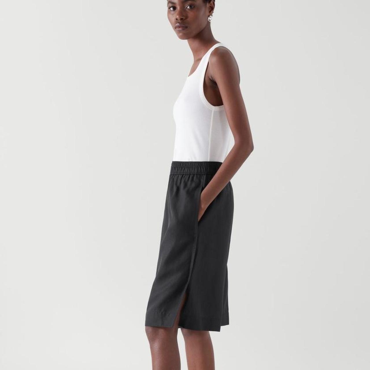 Cos black linen blend shorts 36... - Depop