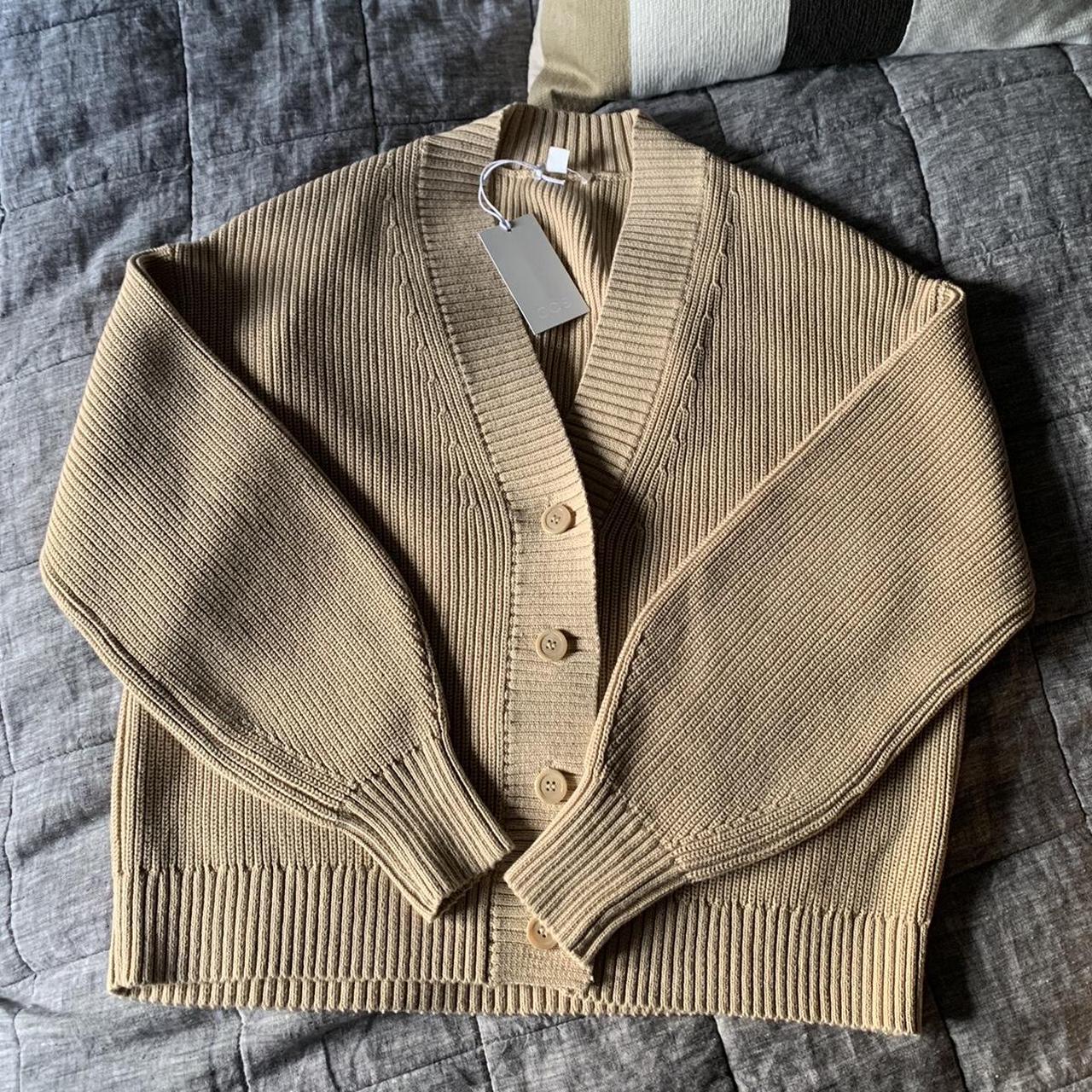 COS cotton cardigan tan S NWT Never worn, I have... - Depop