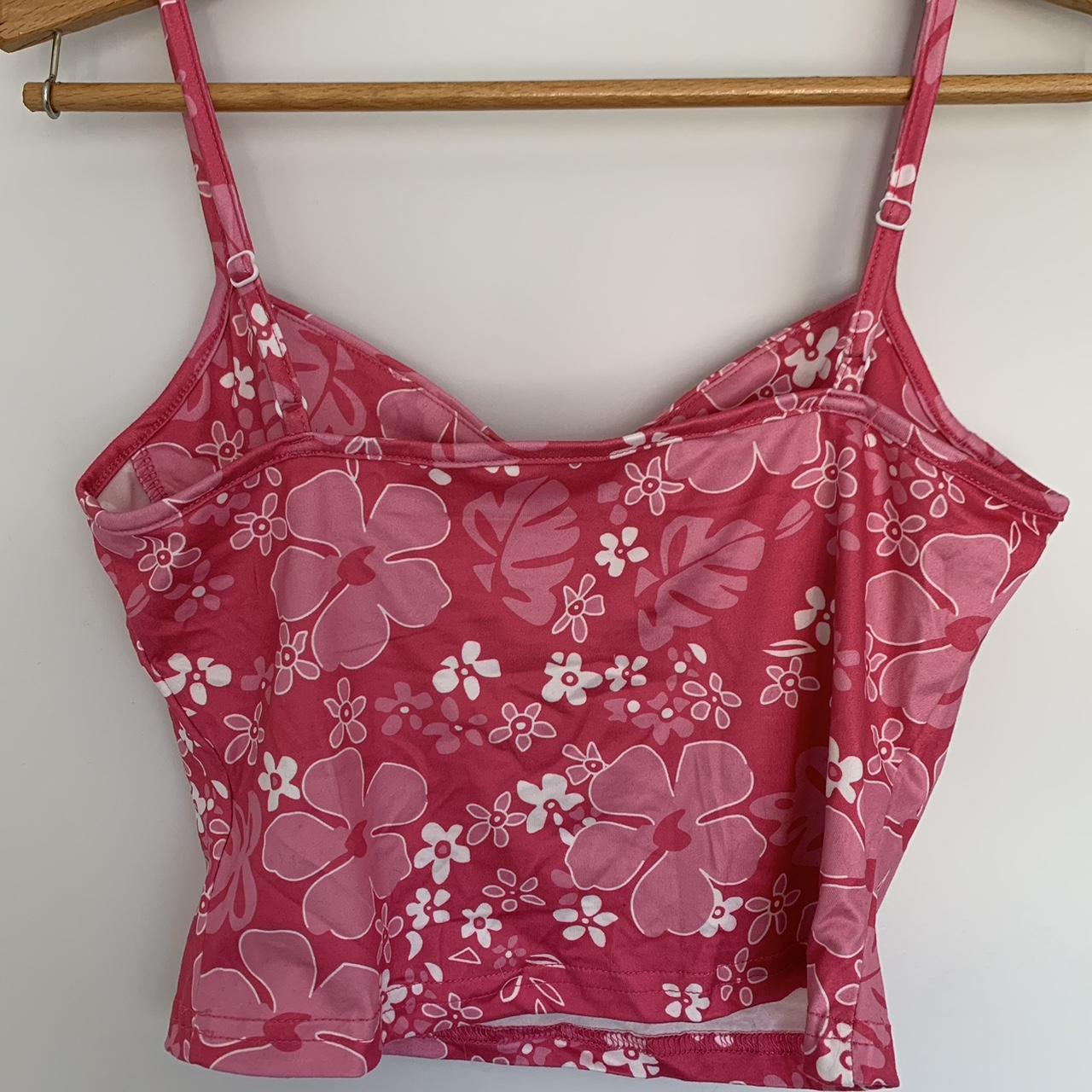 Cute pink floral tank top 🌸💞💗 Only worn a couple of... - Depop