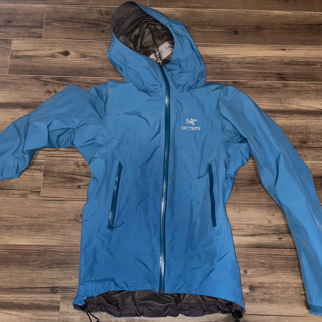 blue arcteryx shell in good condition and very... - Depop