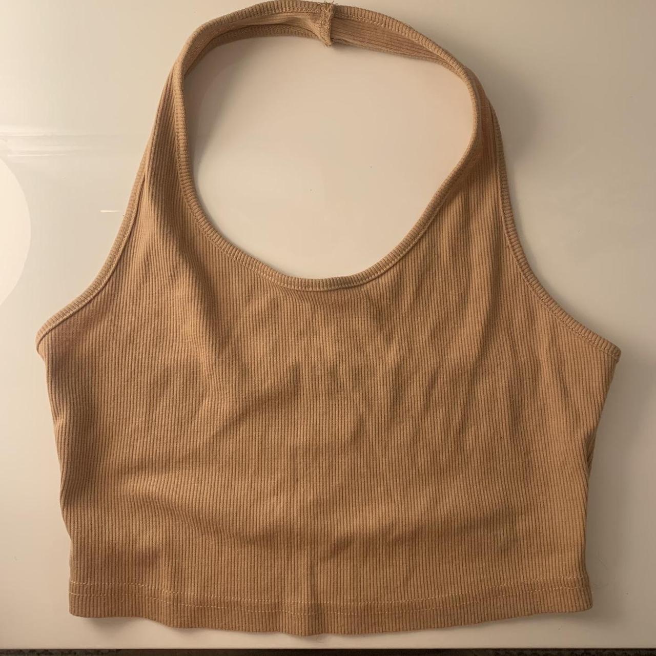 Tan shein halter top, super comfy and perfect for... - Depop