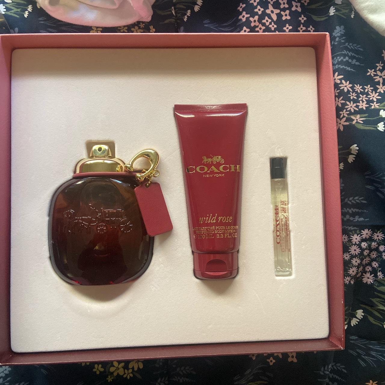 Coach wild rose perfume with body lotion and a... - Depop