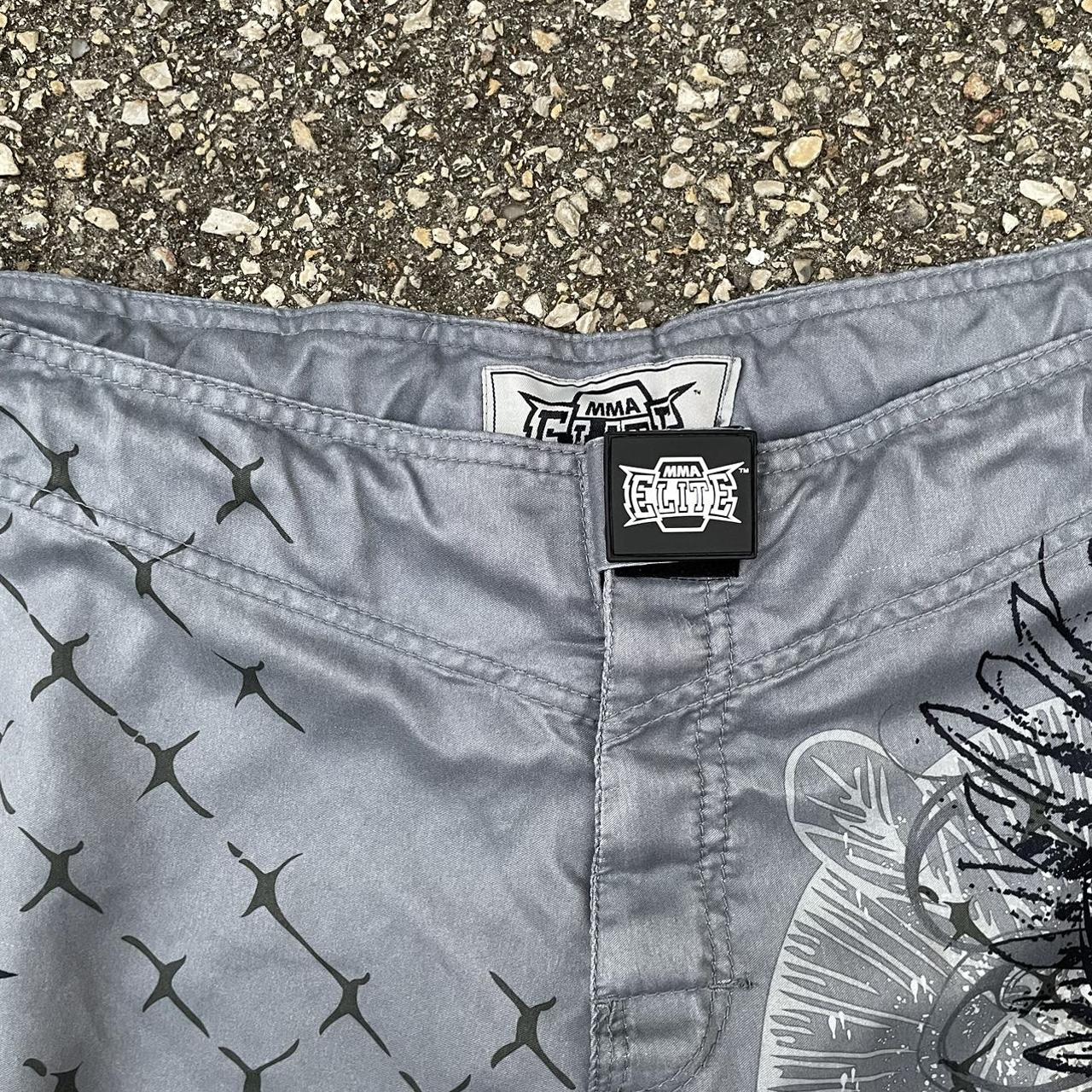 mma elite emo styled skull shorts with a super sick... - Depop