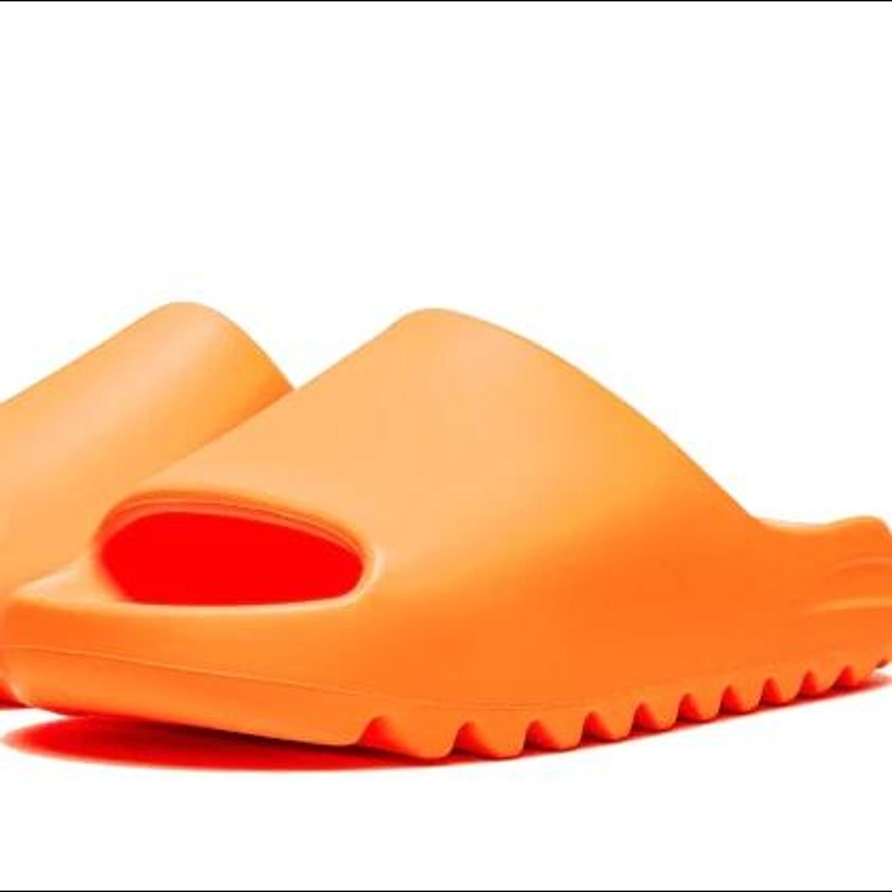Men's Orange Slides | Depop