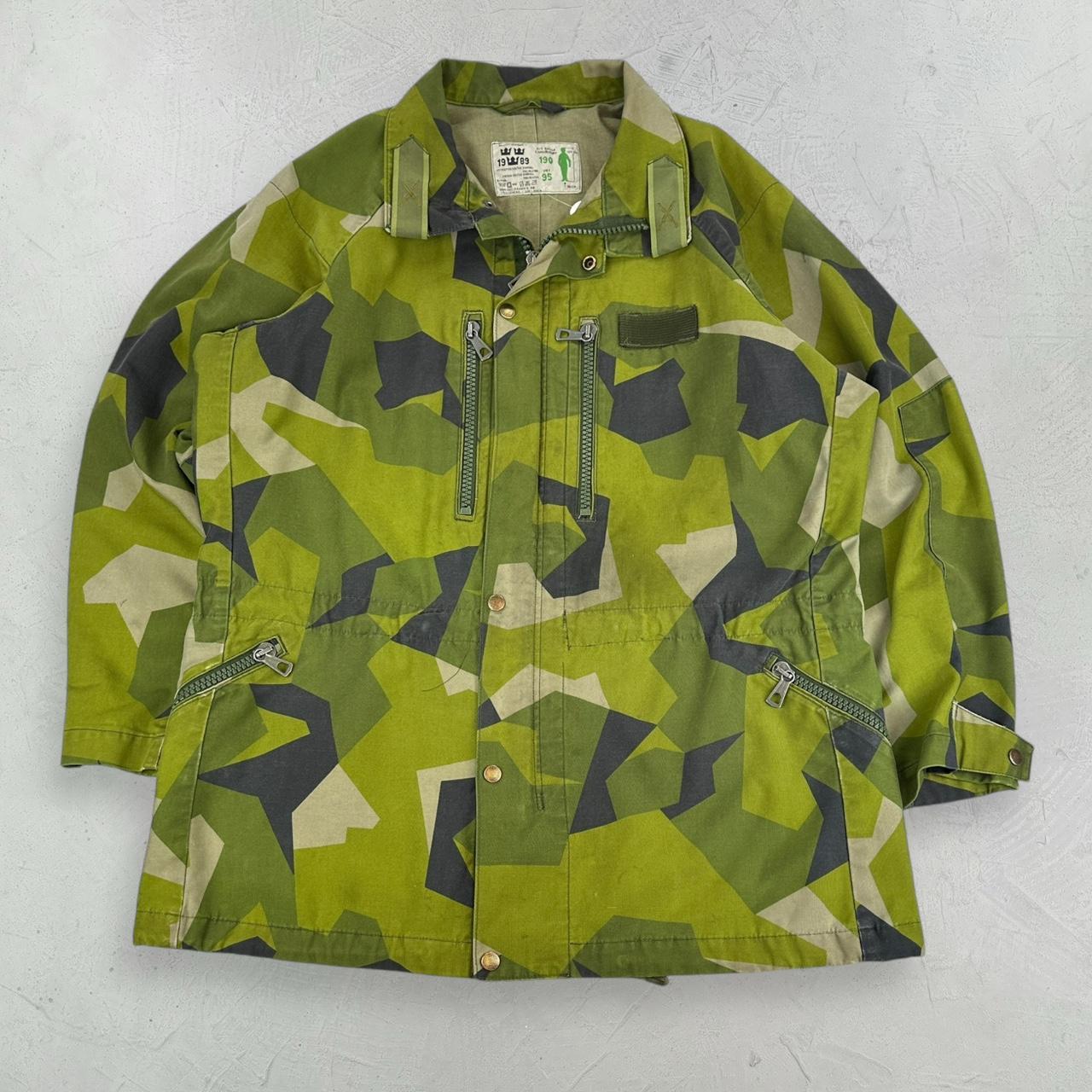 Vintage Swedish M90 Military Field Jacket 1989 -... - Depop