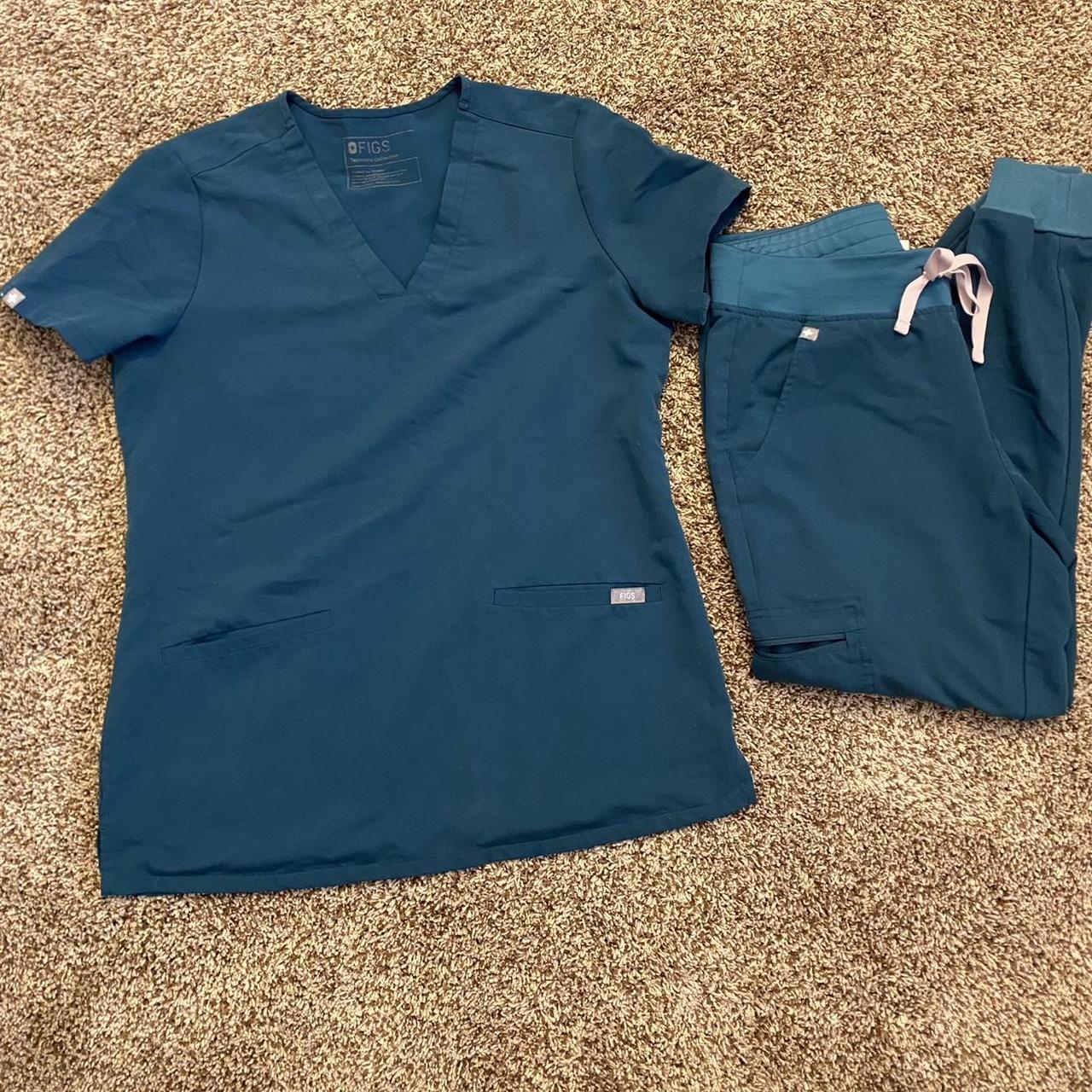 Figs blue scrub set size small Bottoms are... - Depop