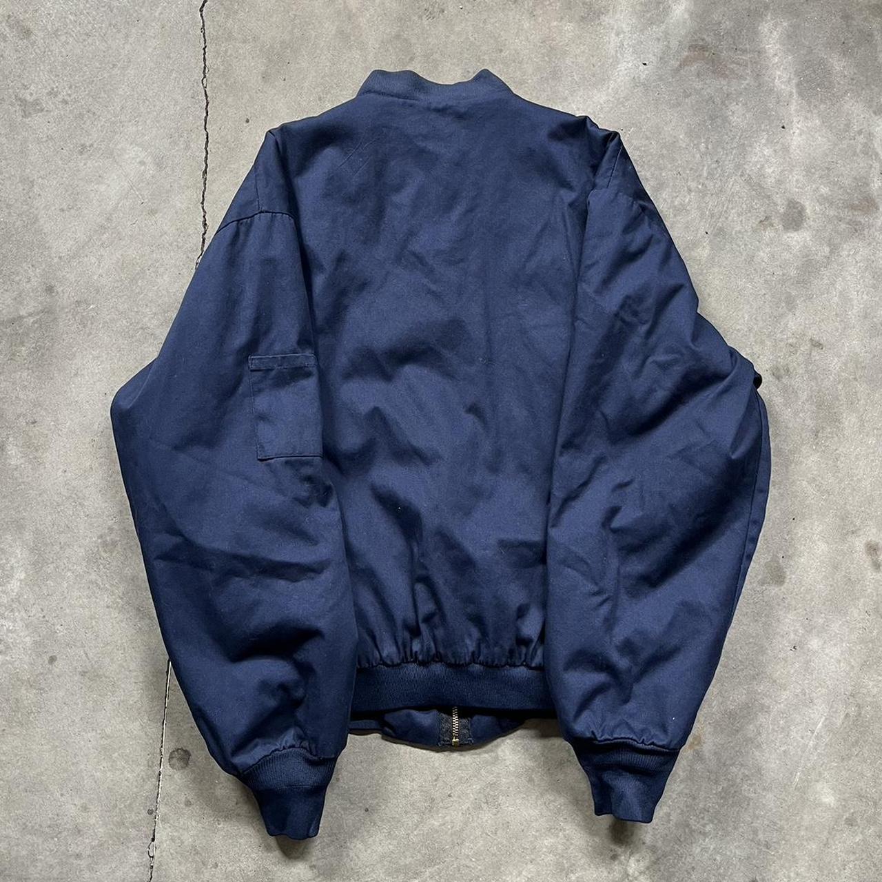 Navy Blue Work Bomber Jacket Size M Dm for any... - Depop