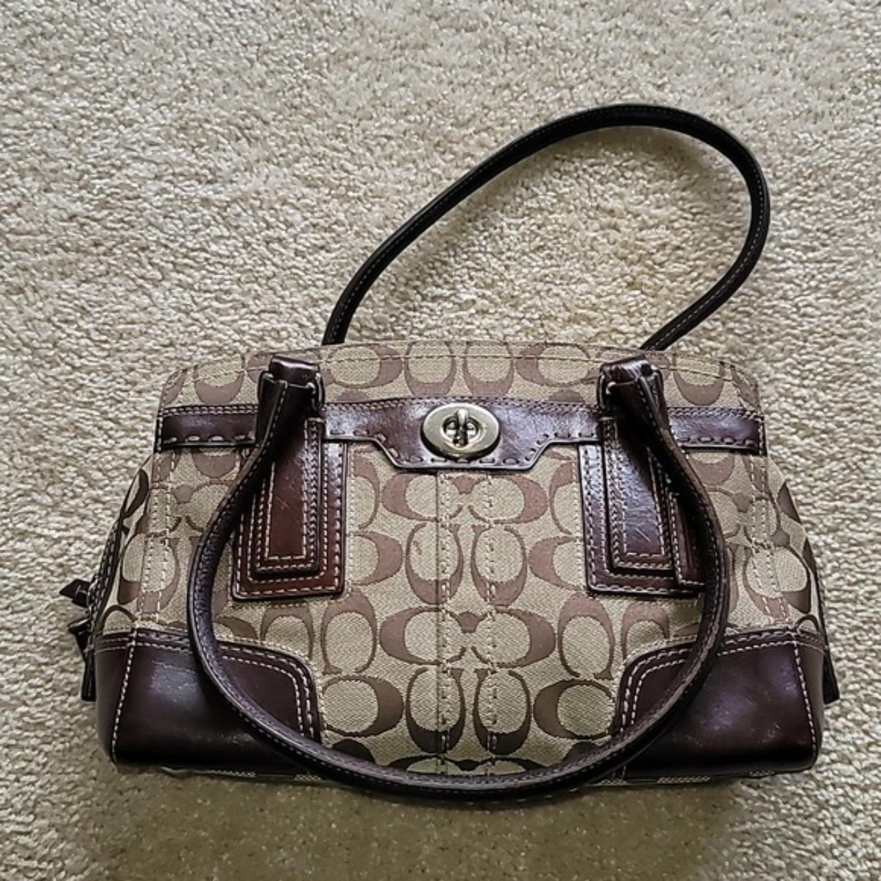 Coach Vintage Hampton Signature Handbag... - Depop