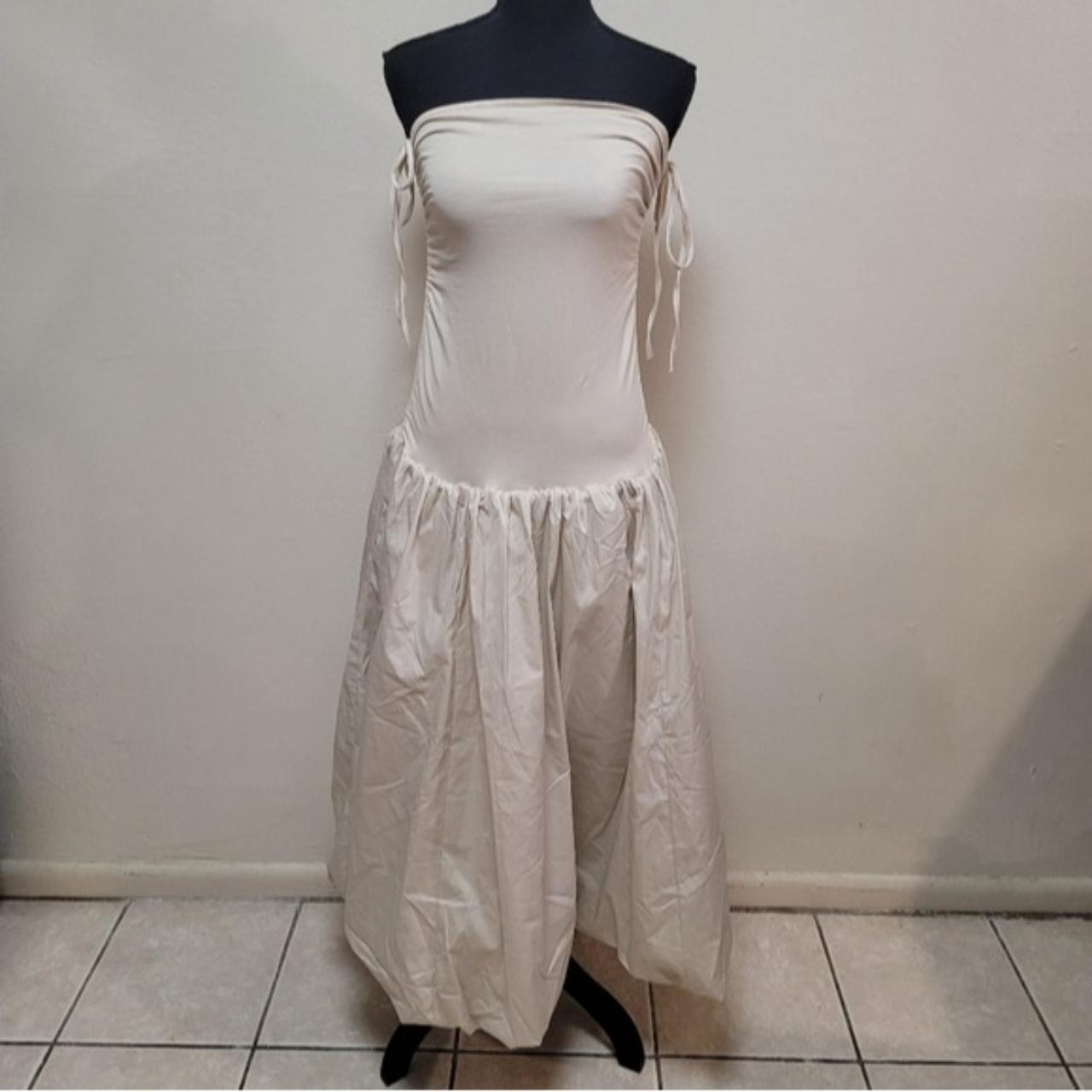 Amy Lynn Milk Alexa Puffball Dress Size medium, NWT,... - Depop