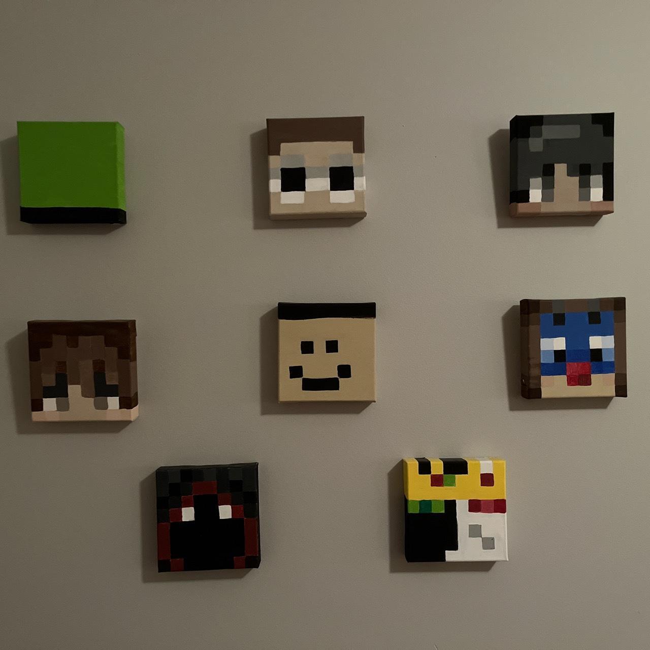 dsmp minecraft heads i hand made them when i had a... - Depop
