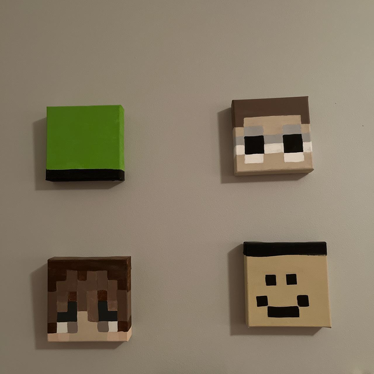 dsmp minecraft heads i hand made them when i had a... - Depop