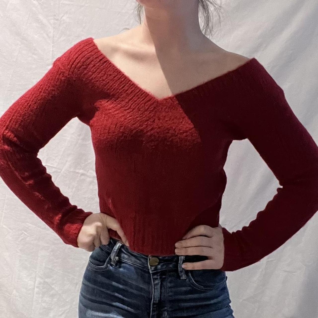 Women's Red Crop-top | Depop