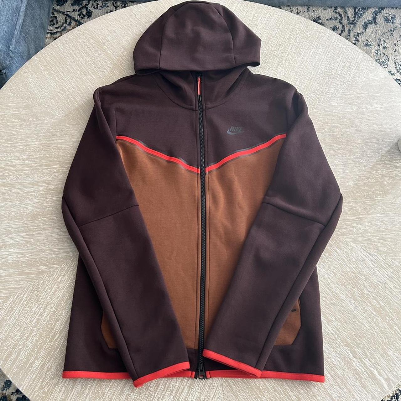 Nike Tech Fleece Jacket Brown Nike Tech Fleece -... - Depop