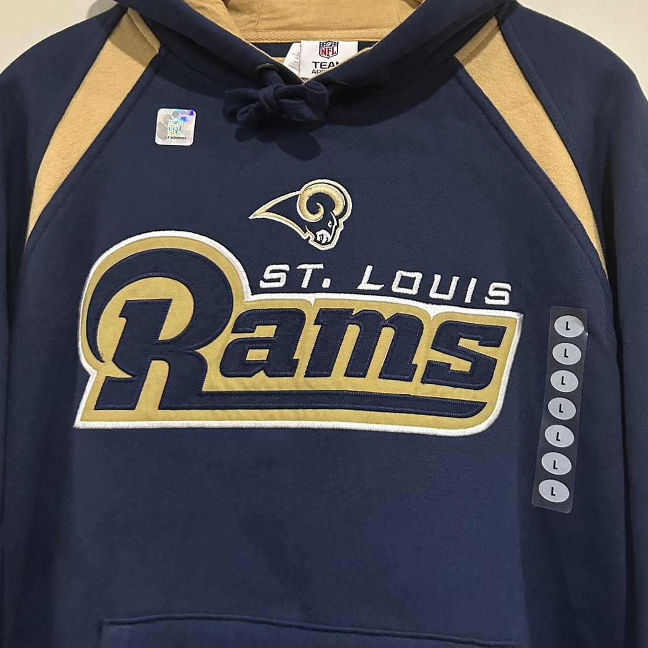 St. Louis Rams Hoodie Size L - 24 x 28 New with... - Depop