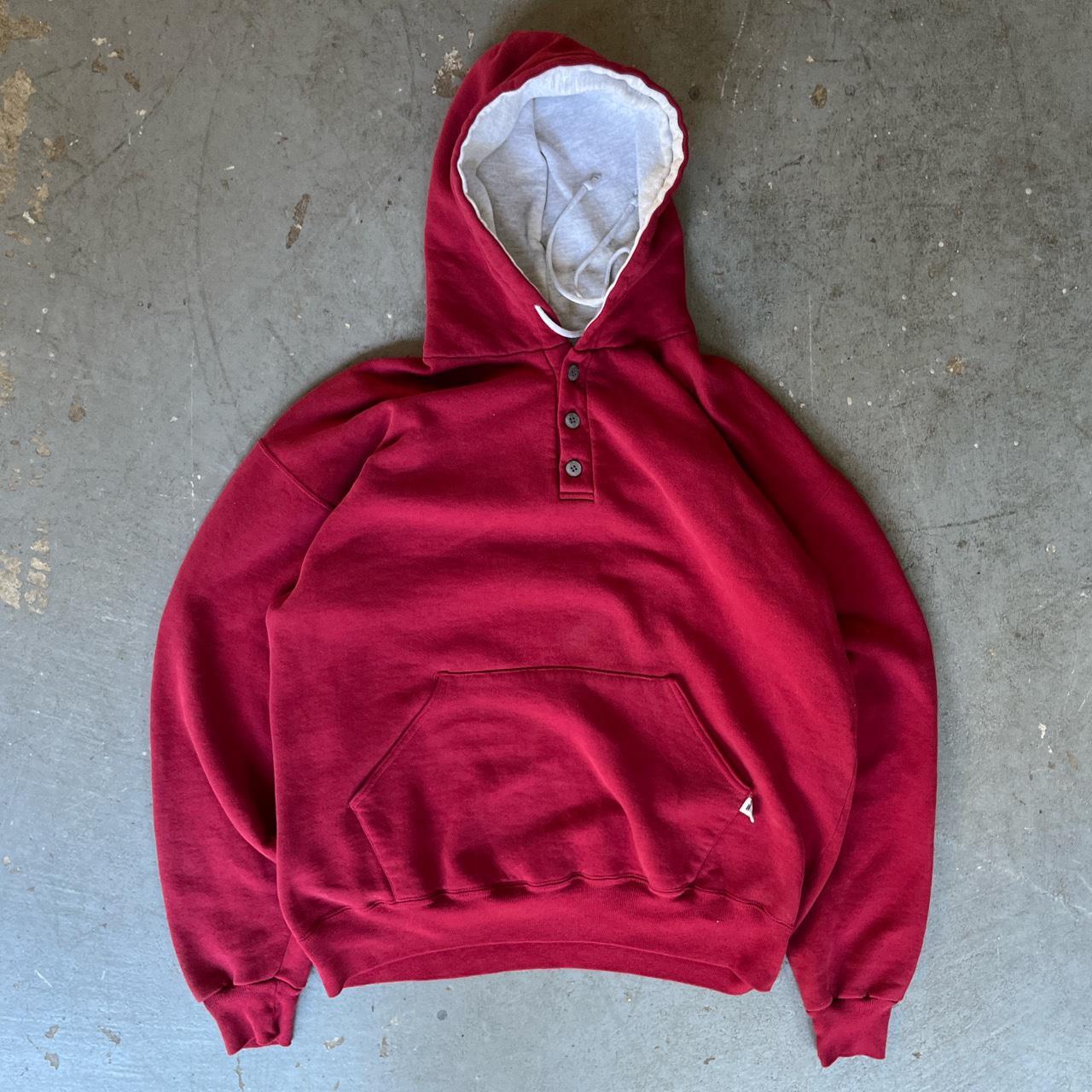 Vintage faded out red Russell athletic usa made... - Depop