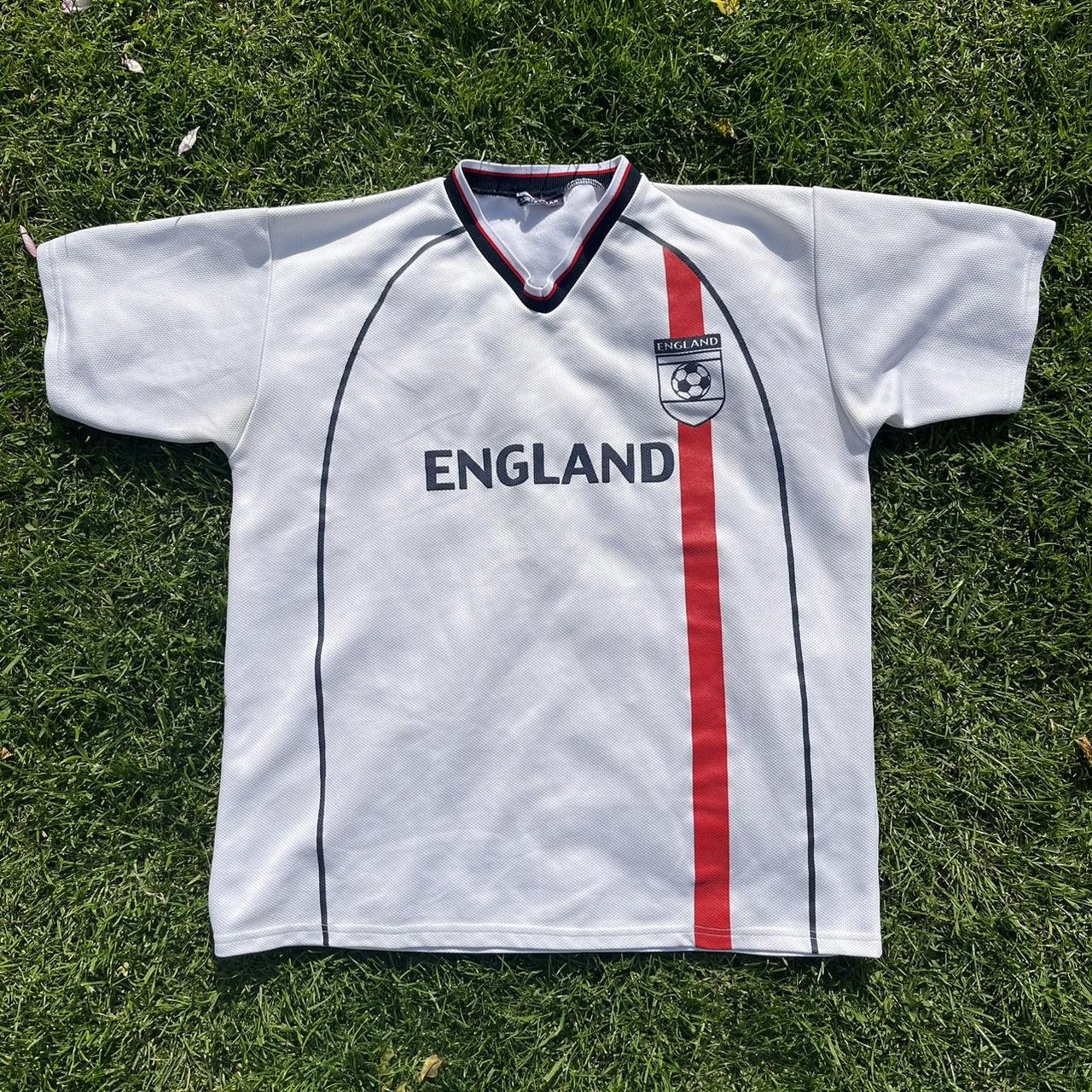 unreal england football top in a lovely thick... - Depop