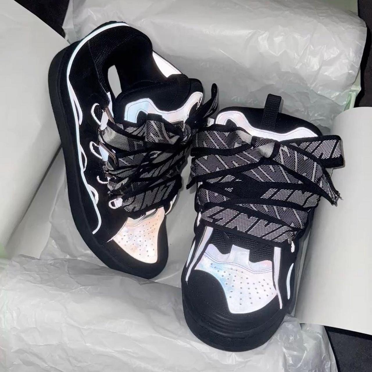 lanvin curb reflective size 8 reflective sneakers,... | Depop