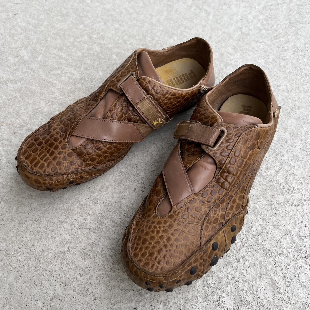 Vintage Puma Shoes Amoko Croc Reptile Cool item Good... - Depop