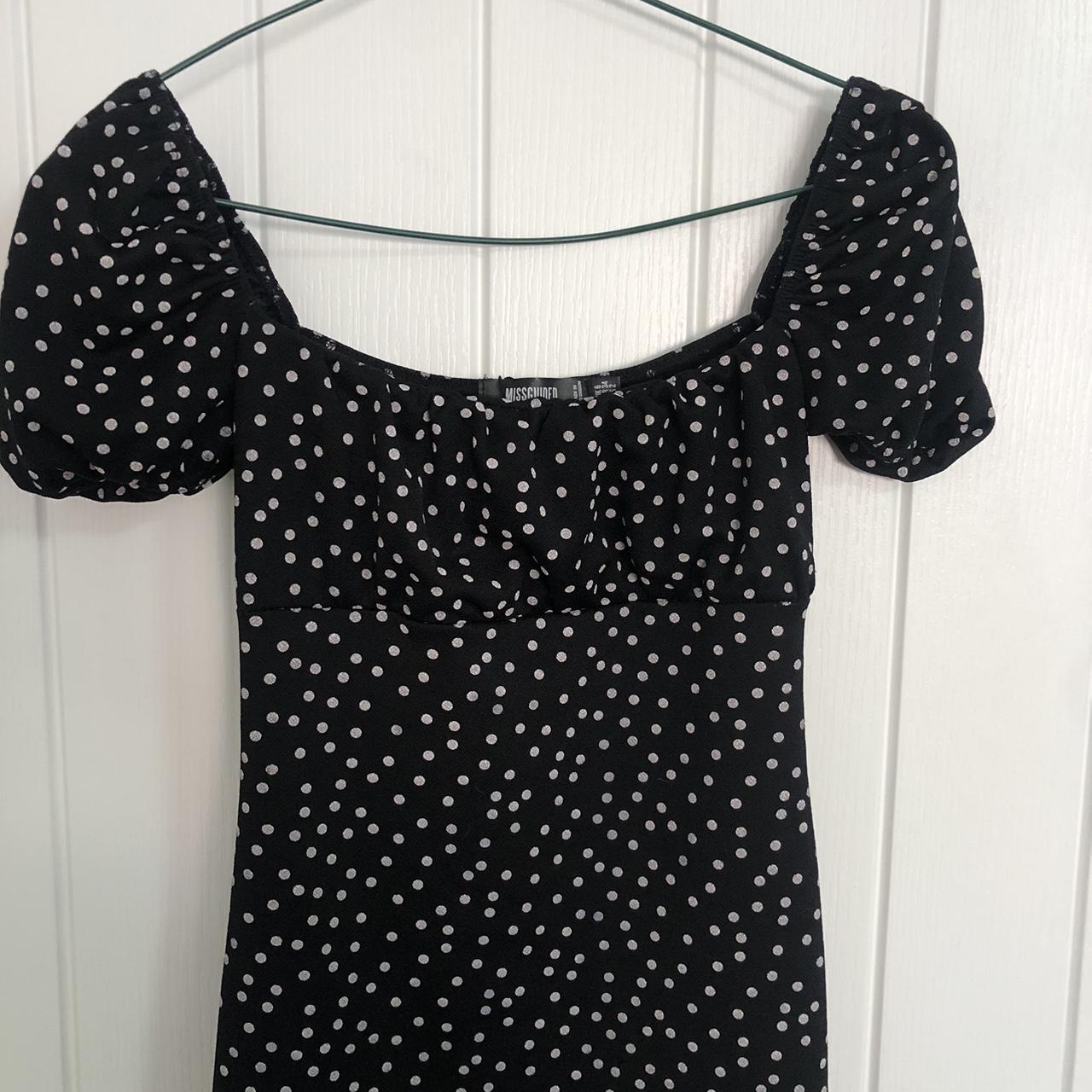 Missguided Women's Black and White Dress | Depop