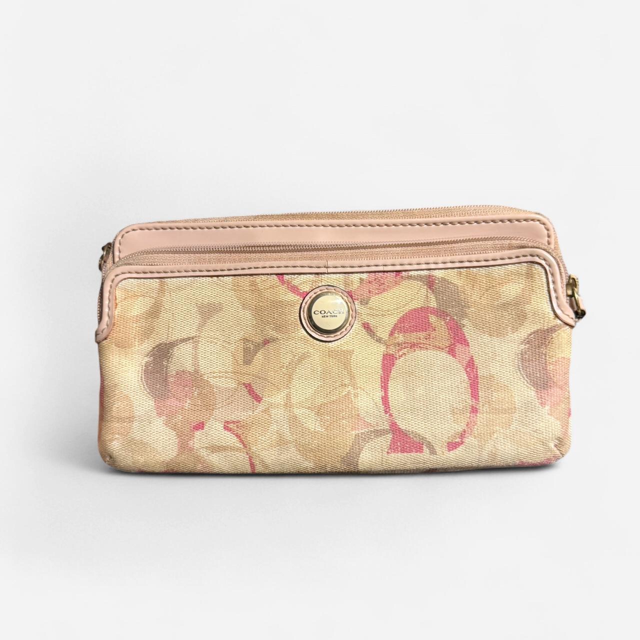 Y2K Coach wrist wallet dupe Pink, tan and... | Depop