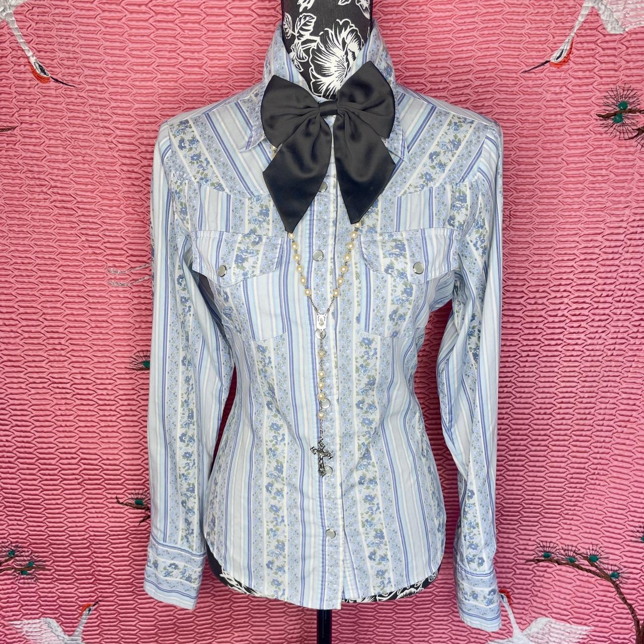 rare Morbid Threads western floral long sleeve... | Depop