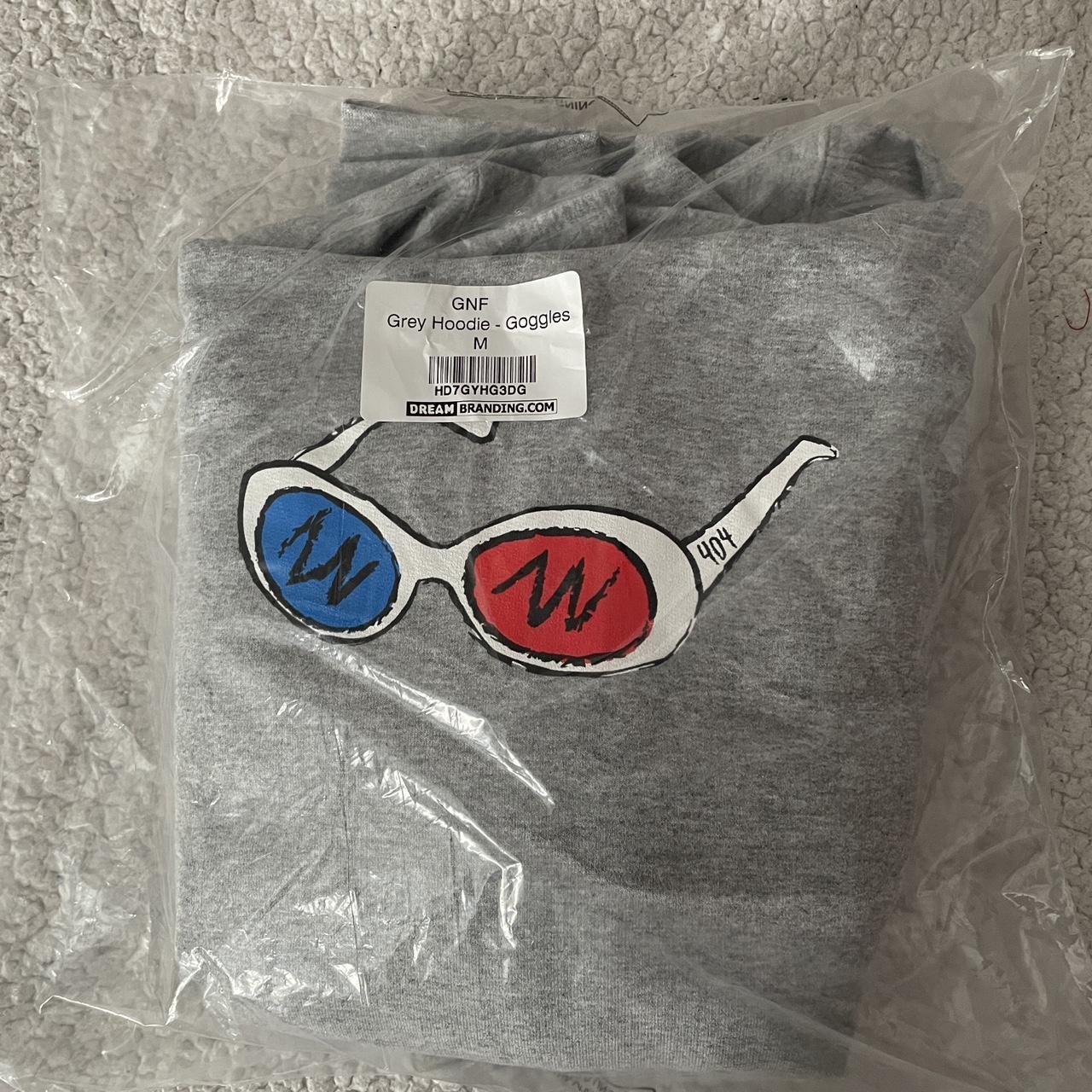 BRAND NEW Grey Georgenotfound Goggle Hoodie Bought... - Depop