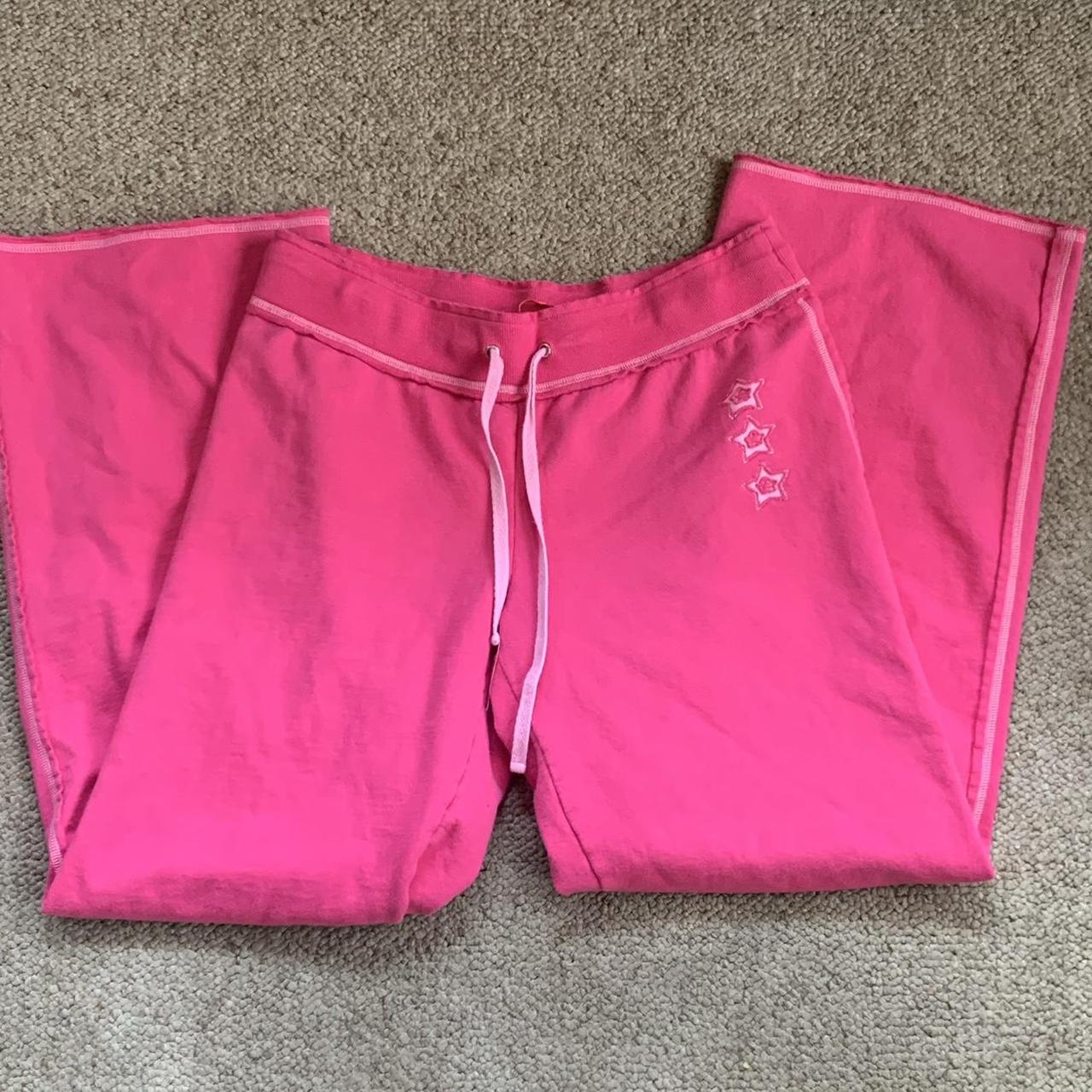 Hot Pink 90s Flared Sweatpants Cute vintage 90s... - Depop