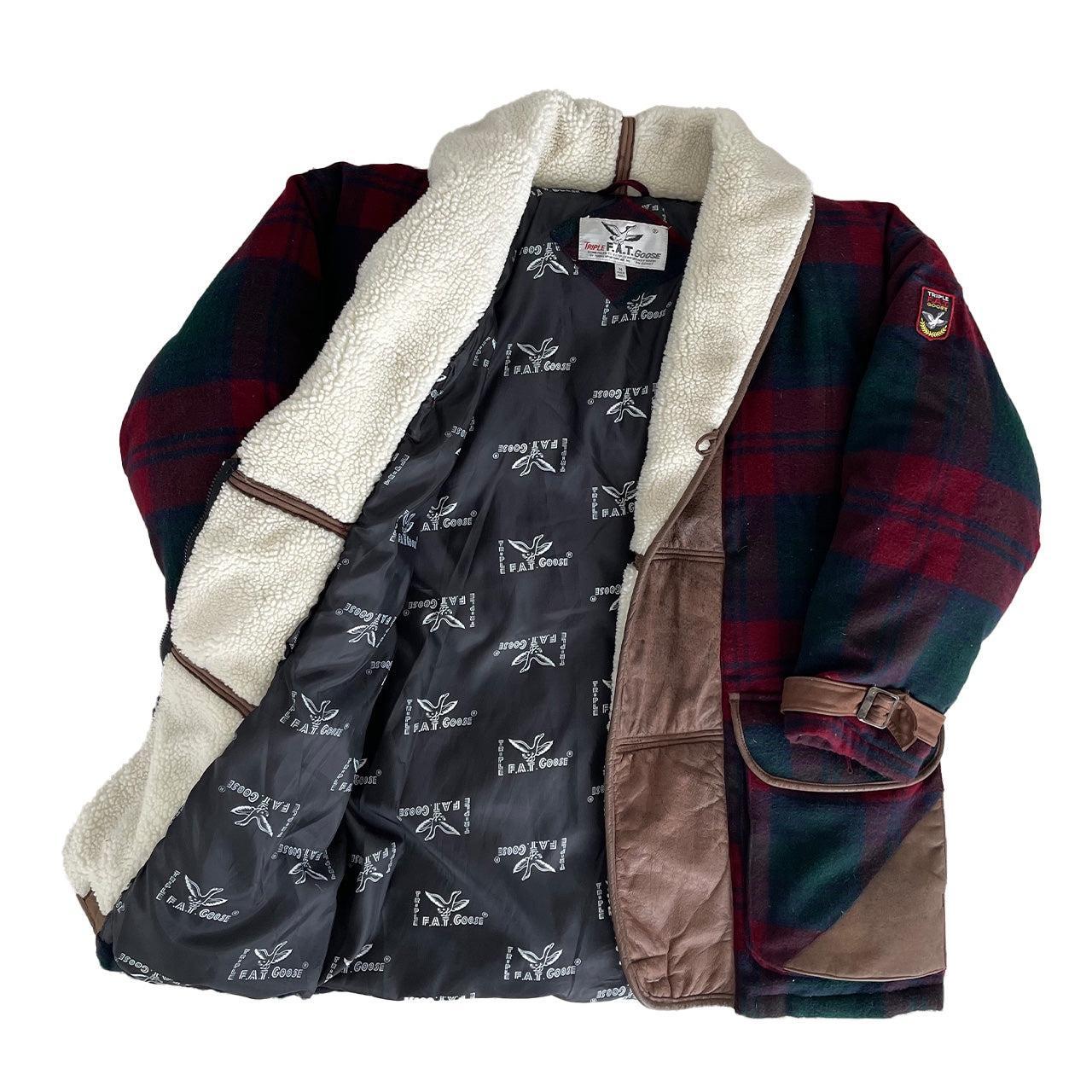 American Vintage Men's Red and Green Jacket | Depop