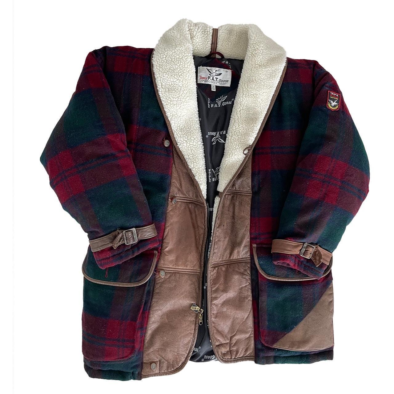 American Vintage Men's Red and Green Jacket | Depop