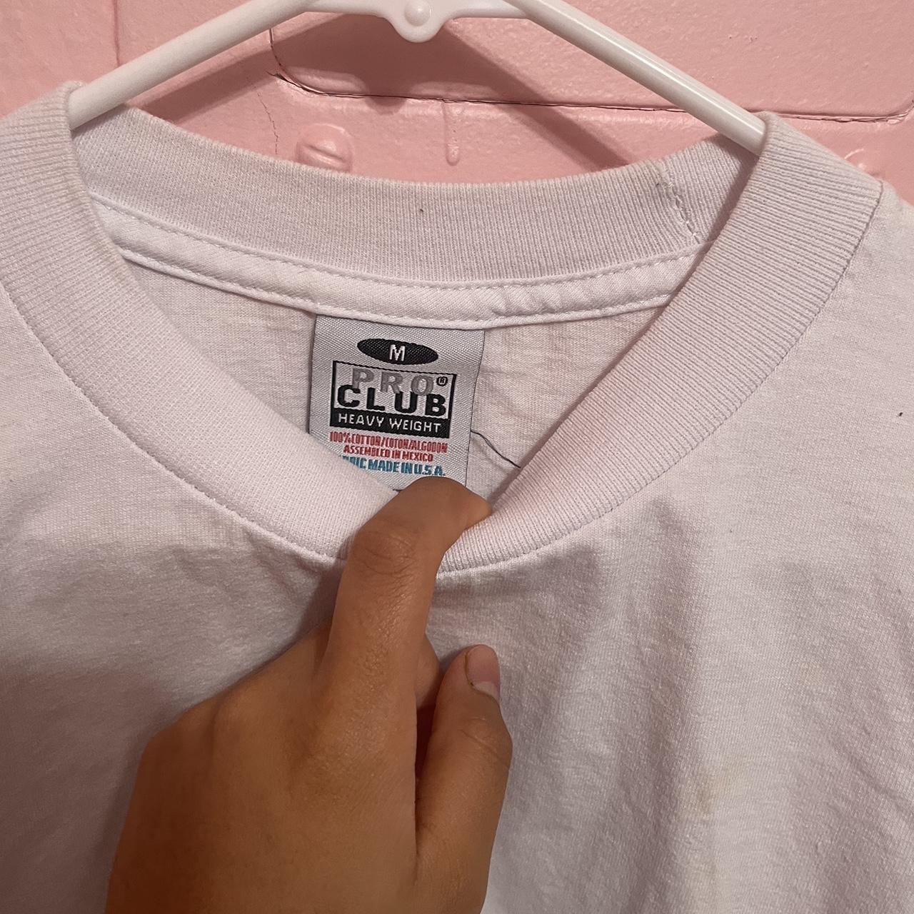 pro club white t - Depop