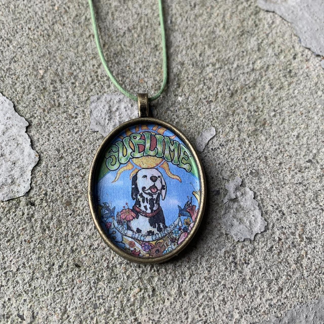 Handmade Sublime “Lou dog” pendant necklace with... - Depop