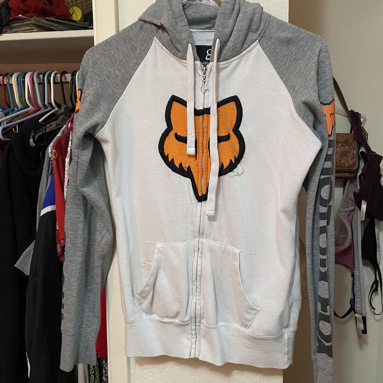 Fox racing womens zip up hoodie - Depop