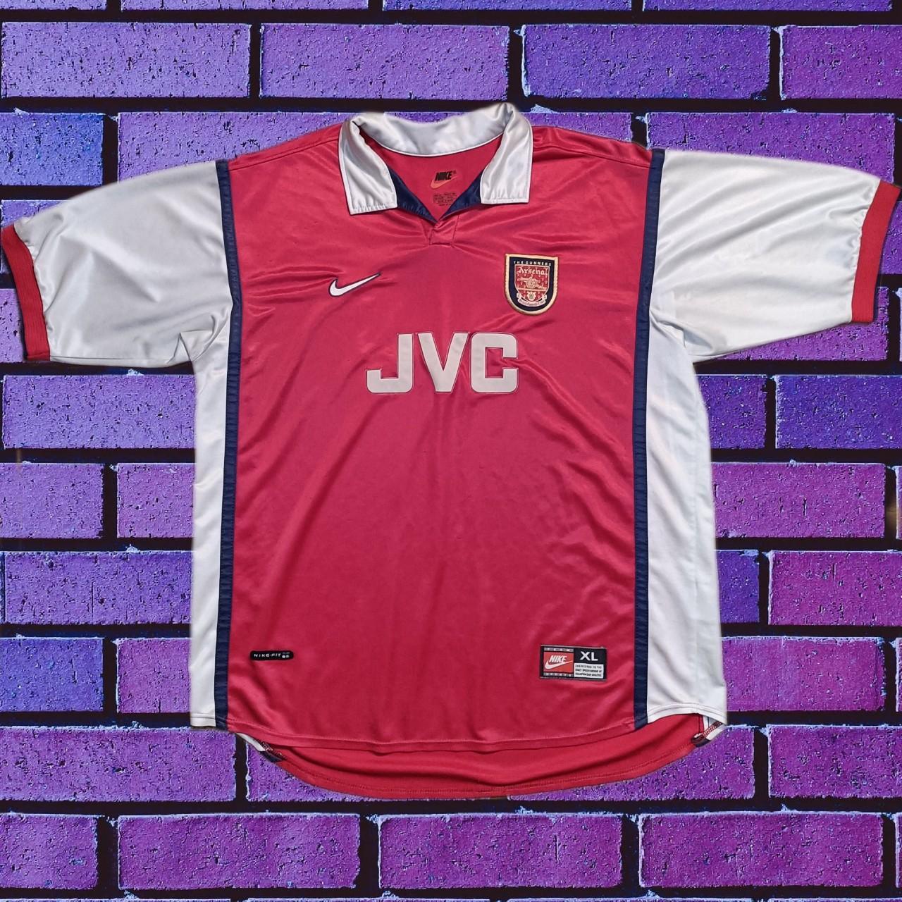 Arsenal 1998/99 Home Shirt Nike Length 29" Pit to... - Depop